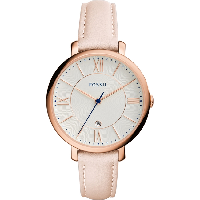 Fossil Jaqueline ES3988 Horlogeband Roze Leer